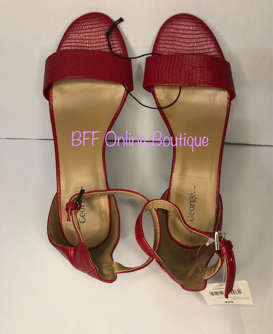 Original Brand New George Red Heels for Women Size 6, Women's Fashion ...