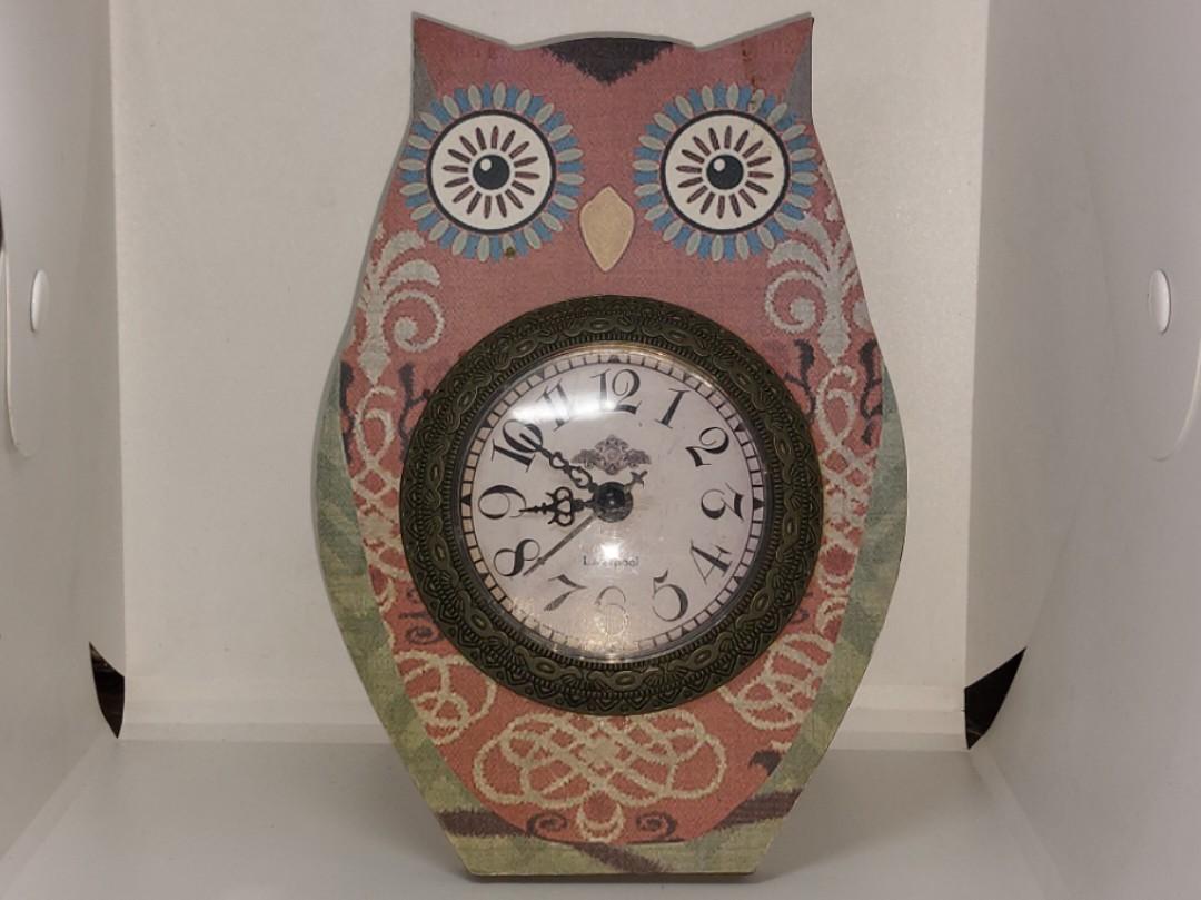 Owl Design Clock Collectible Ply Corkboard Desk Clock Home Decor ...