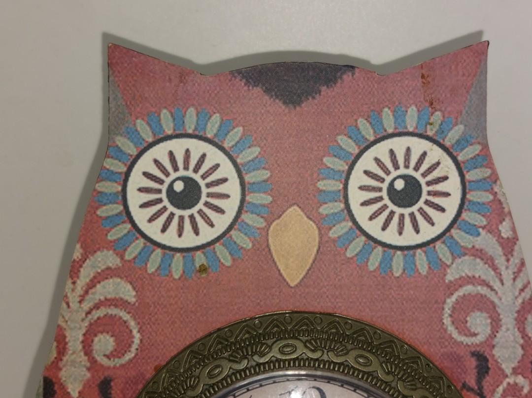 Owl Design Clock Collectible Ply Corkboard Desk Clock Home Decor ...