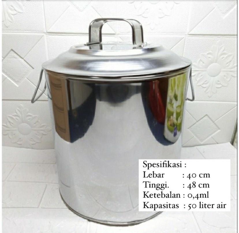 Panci Stainless Dandang Stainless 50 liter, Kitchen & Appliances di ...