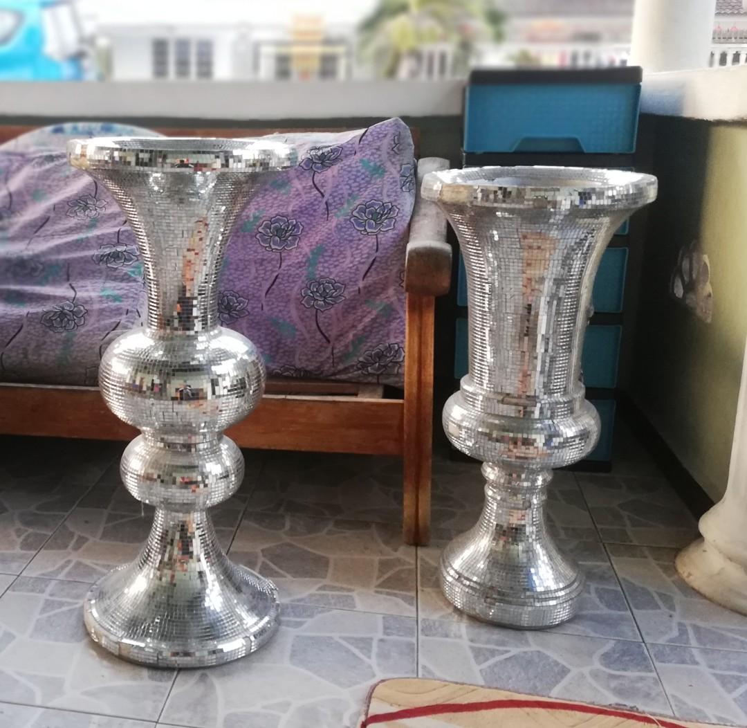 pasu cermin kaca, Furniture & Home Living, Home Decor, Vases ...