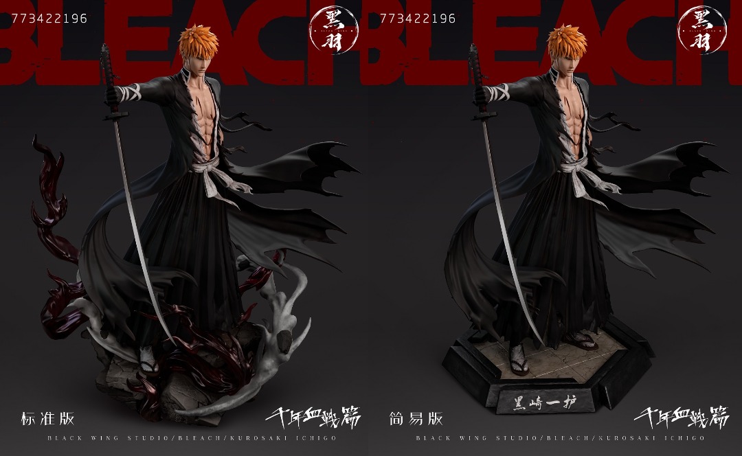 [PO] Black Wing Studio - Kurosaki Ichigo Figure Statue, Hobbies & Toys ...