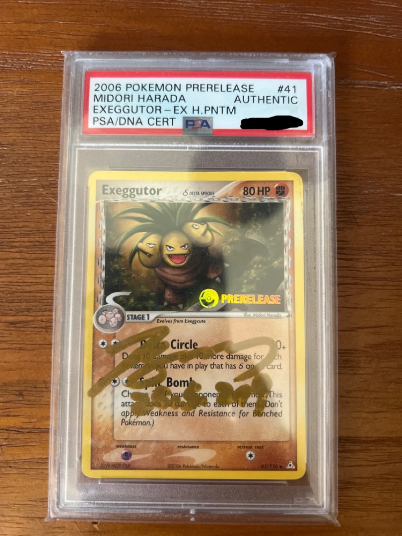Pokemon Midori Harada Signature / Autograph PRE-RELEASE EXEGGUTOR ...