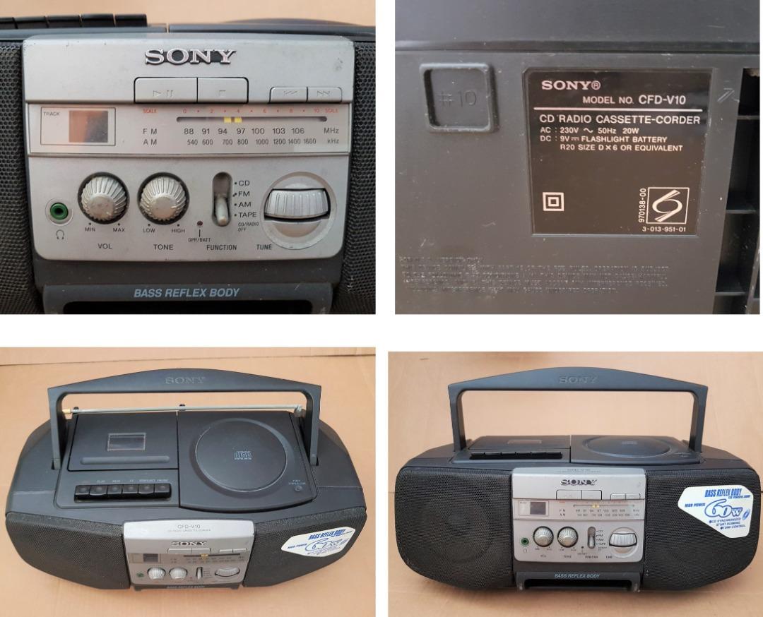 Portable SONY CFD-V10 Player, Japan, Mobile Cassette Tape Player with ...