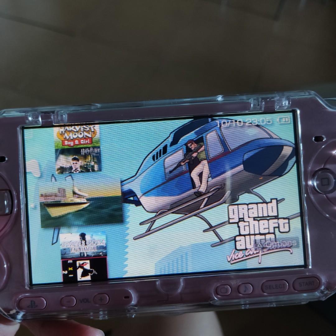 PSP 3000 Blossom Pink with FREE Case + Pink Strap, Video Gaming, Video ...