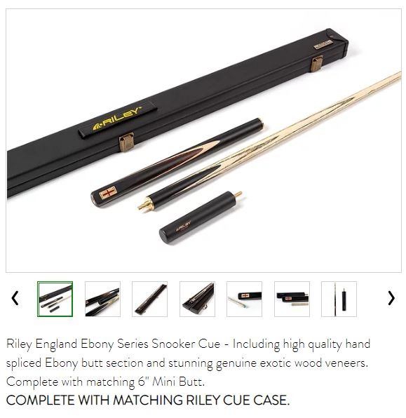 Riley snooker cue *Brand New* Ebony series, Sports Equipment, Sports ...