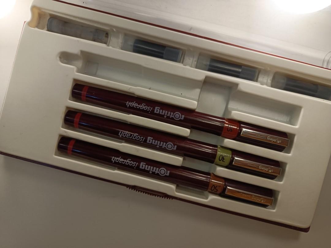 Rotring Technical Pen Set (0.1, 0.3, 0.5) JUNIOR SET, Hobbies & Toys ...