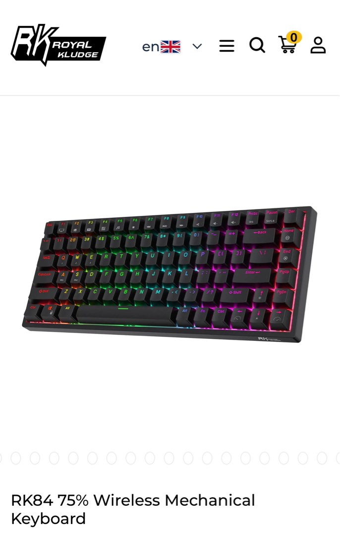 Royal Kludge RK84 Mechanical Keyboard (Black) - Red Switch, Computers ...