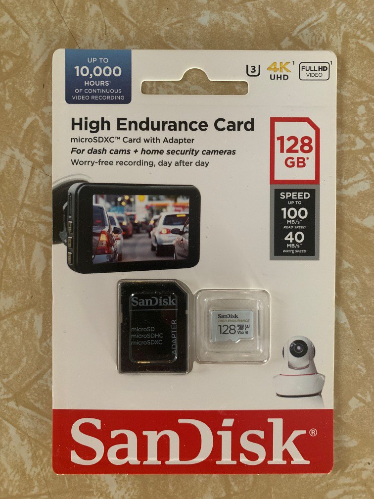 128 GB SanDisk High Endurance Card , Mobile Phones & Gadgets, Mobile ...