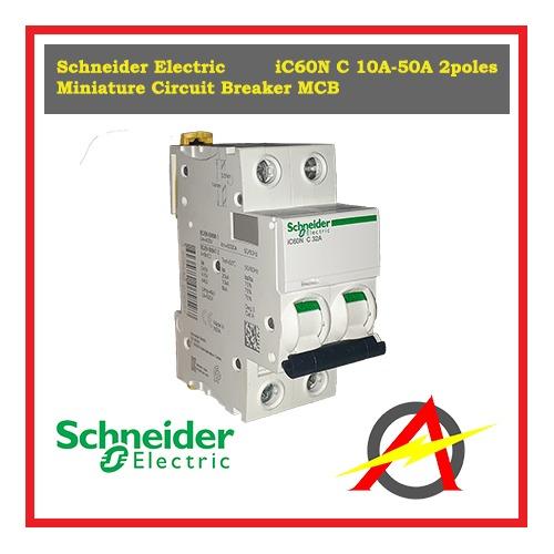 Schneider Electric Miniature Circuit Breaker MCB Acti9 iC60N C 2poles ...