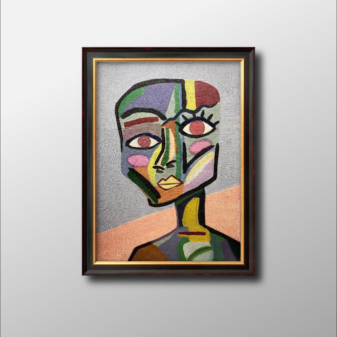 SELF PORTRAIT Acrylic Abstract Painting Artwork, Hobbies & Toys ...