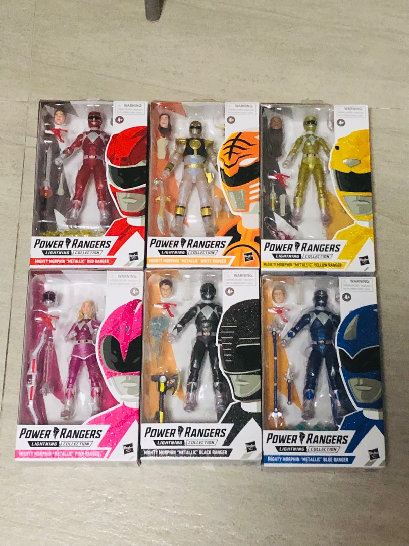 (SET) MMPR Mighty Morphin Power Rangers Lightning collection White Red ...