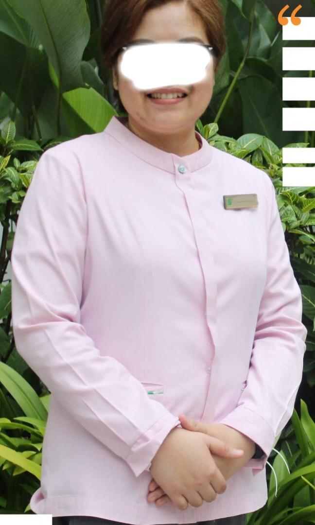 SGH Pink Long Sleeved Uniform (Female) (S-sized) PSA, Women's Fashion ...