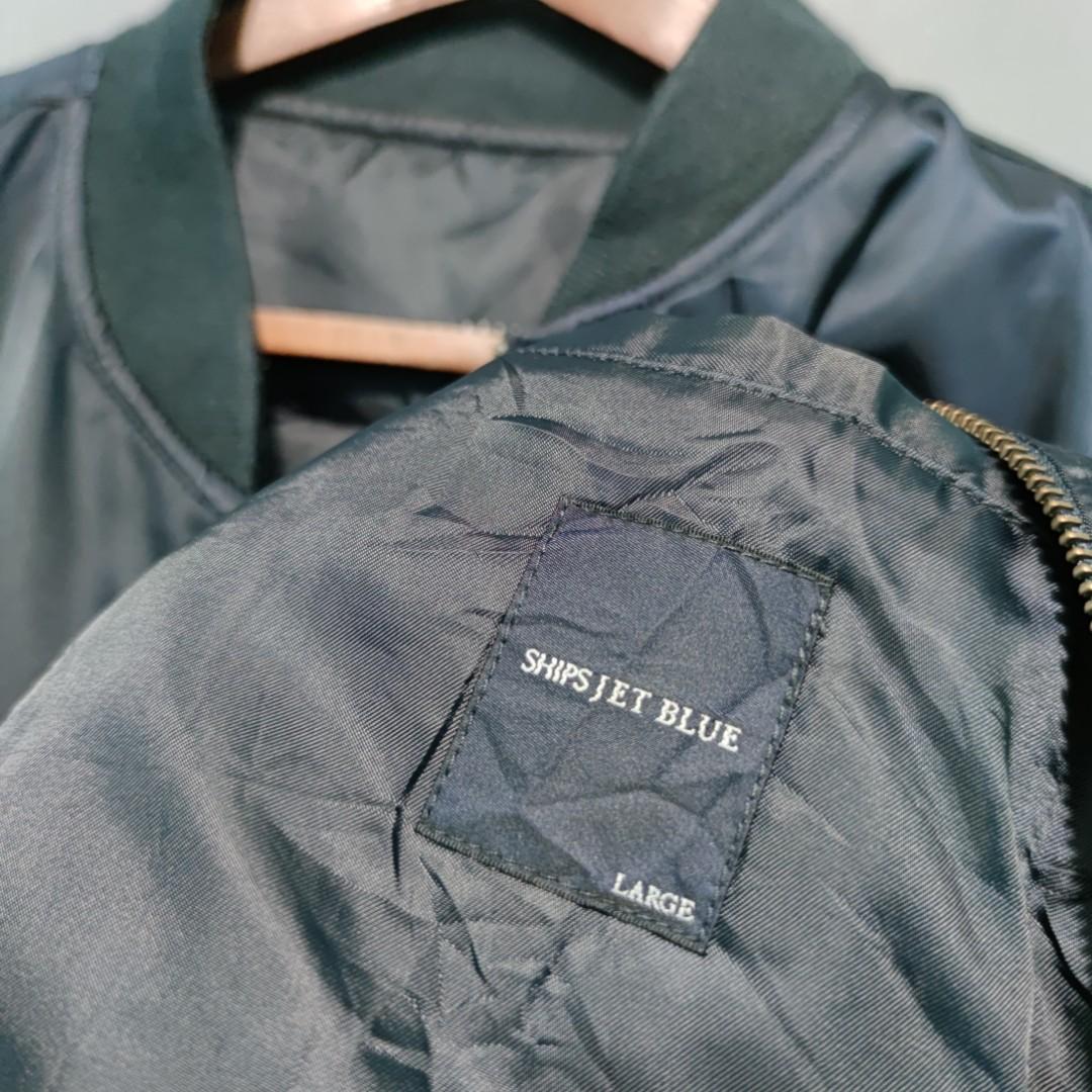 SHIPS JET BLUE LIGHT PADDED BOMBER JACKET, Men's Fashion, Coats ...