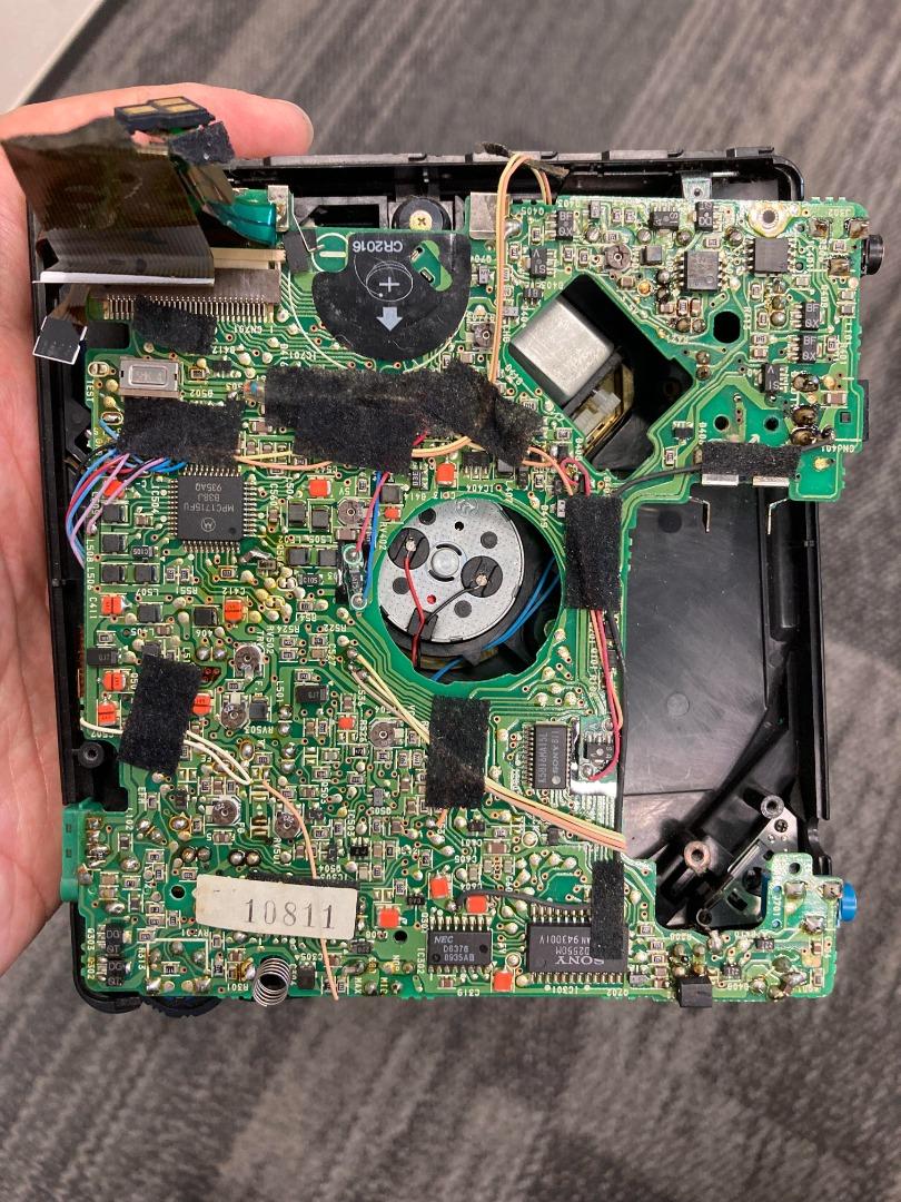 Sony Discman D-350 D-303 跳線修復 Motor Replacement D350 D303 CD walkman ...