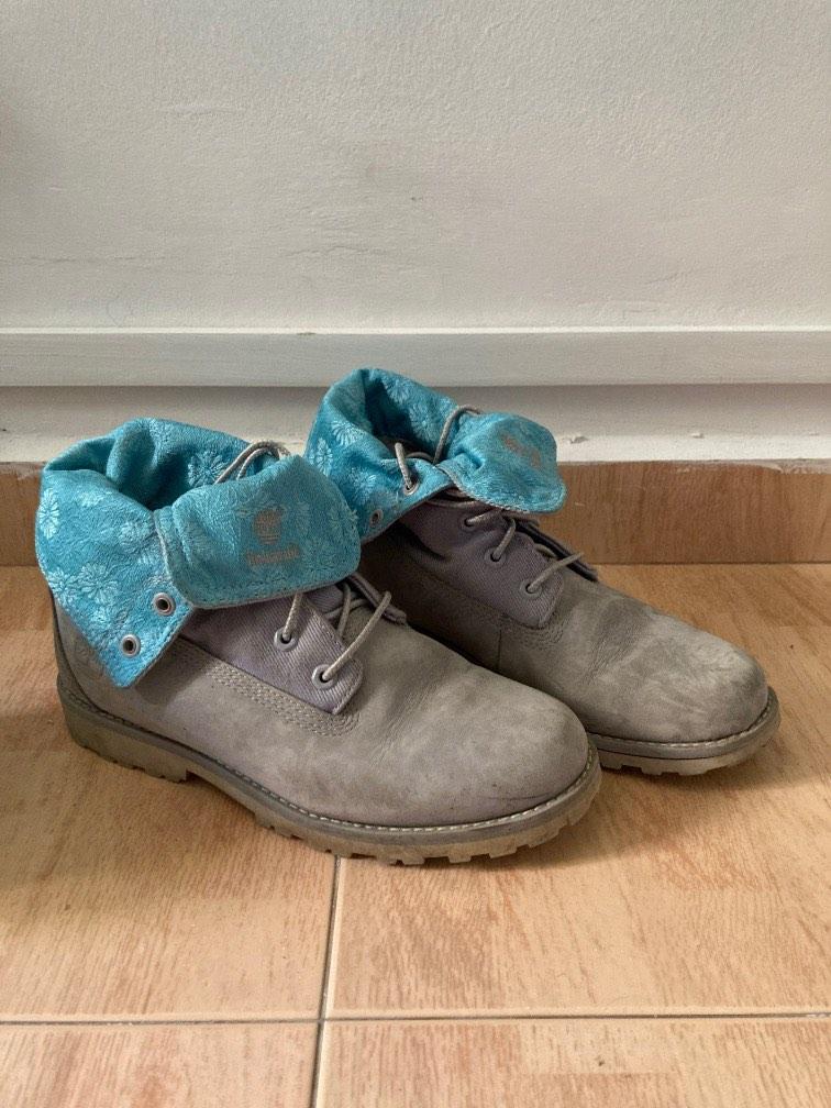 Timberland boots Grey, Women's Fashion, Footwear, Boots on Carousell