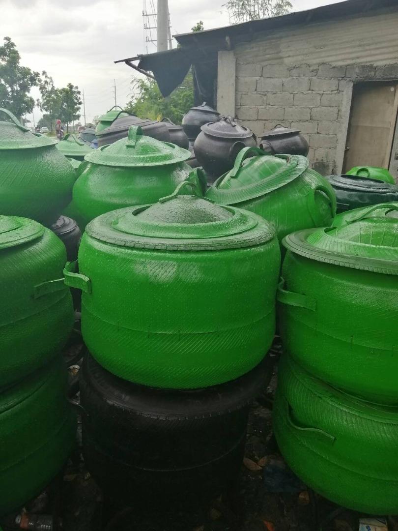 TIRE TRASH BIN, Furniture & Home Living, Cleaning & Homecare Supplies ...