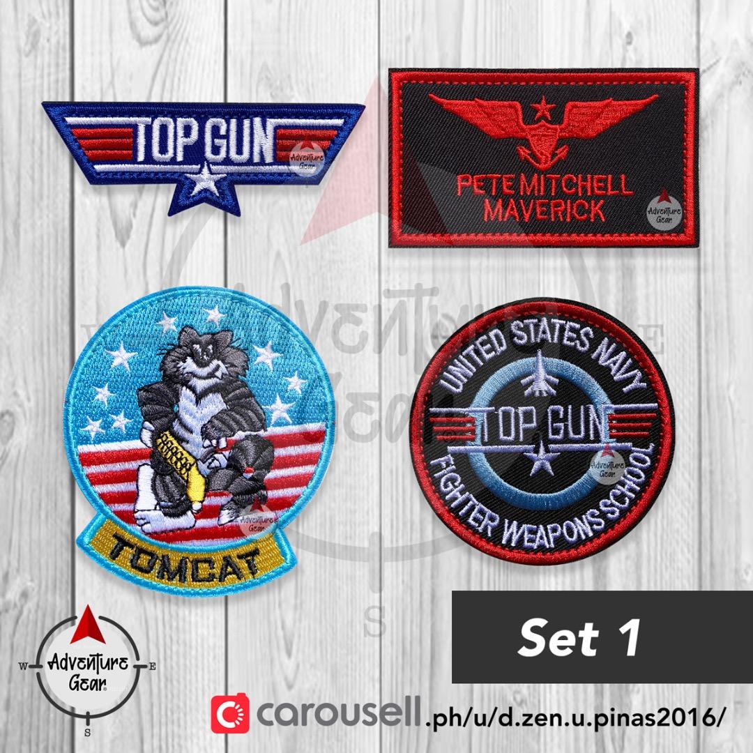 Top Gun Embroidered Patches - - - Set 1, Hobbies & Toys, Memorabilia ...