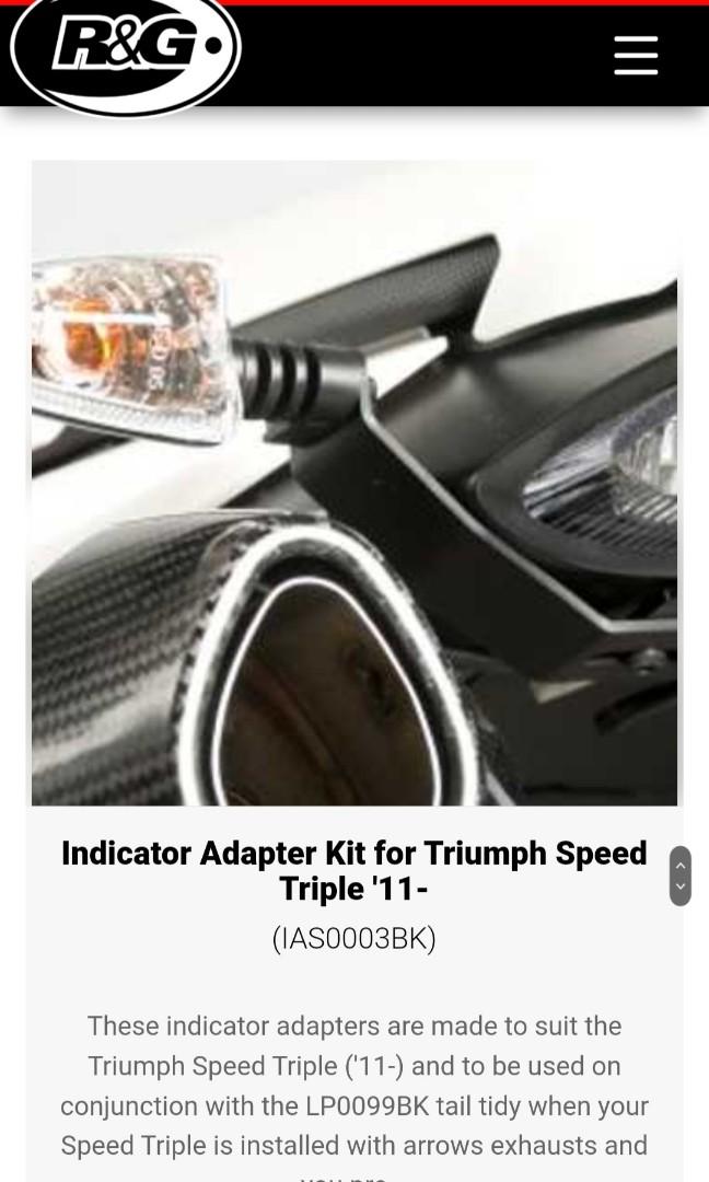 R&G Tail Tidy Signal Light Adapter, Motorcycles, Motorcycle Accessories ...