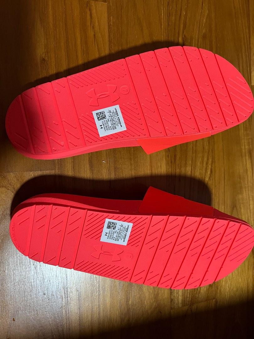 Under Armour Core Remix Slides Red, Women's Fashion, Footwear ...