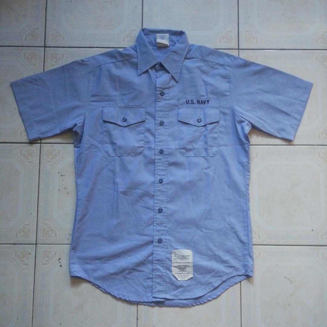 USN Utility Shirt M, Men's Fashion, Tops & Sets, Formal Shirts on Carousell