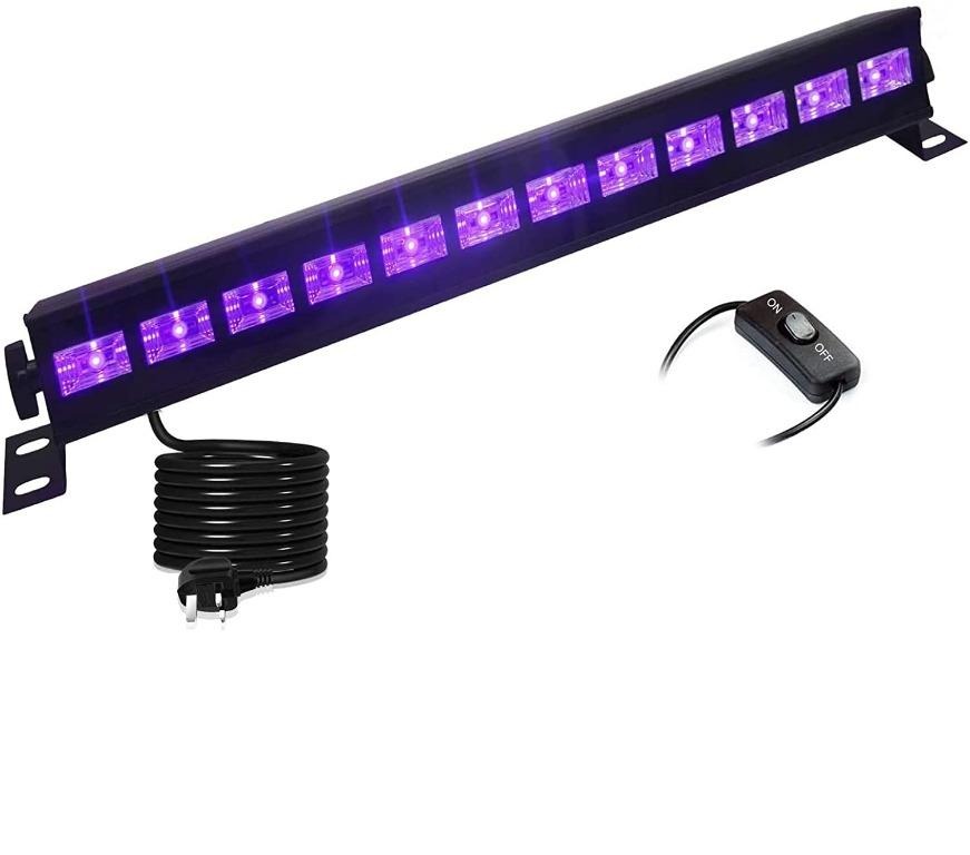 UV Led Bar Light 12 LEDs x 3W for Parties Stage Disco DJ Club Halloween ...