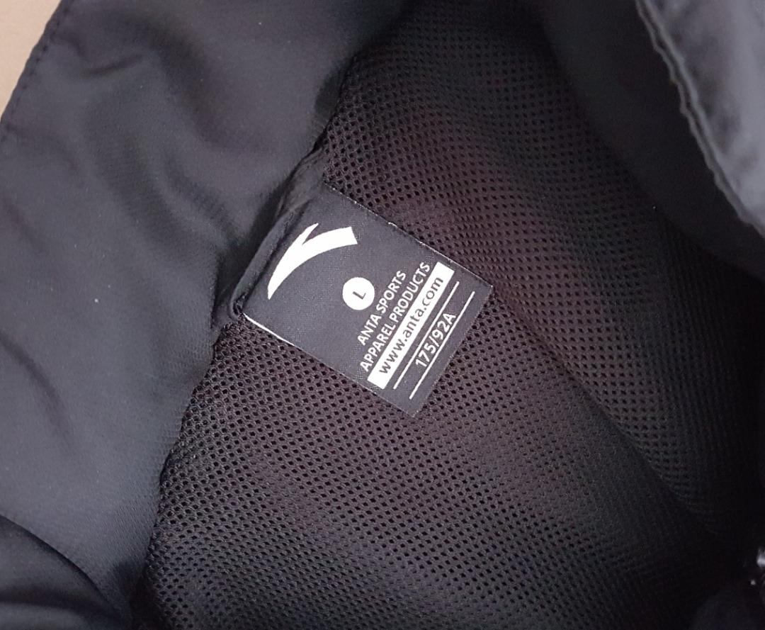 Versatile Anta Sports Jacket, Black Hoody Jacket, Foldable Hoody ...