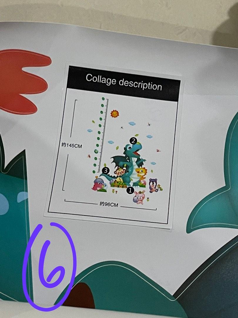 Wall sticker and height chart, Furniture & Home Living, Home Decor ...