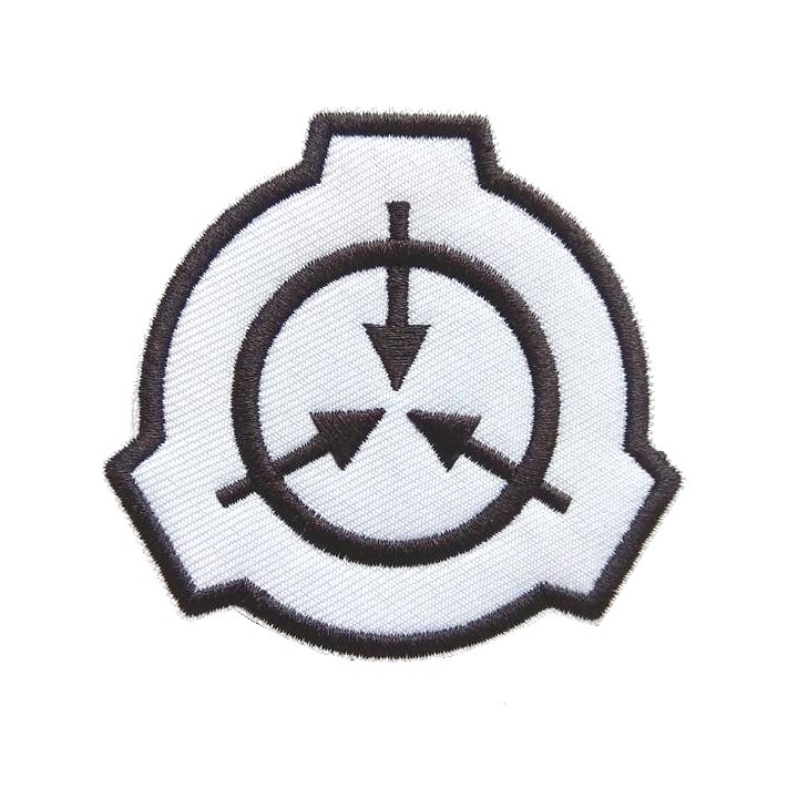White SCP Logo Iron On Patch, Hobbies & Toys, Stationery & Craft, Craft ...