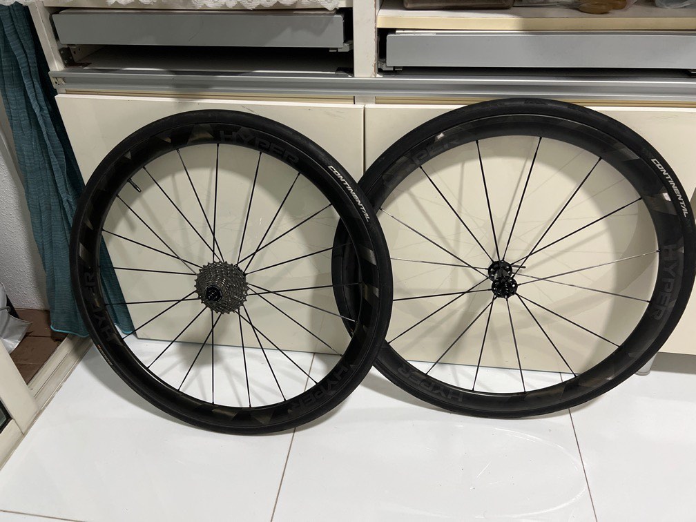 Winspace Hyper Wheels Wheelset Carbon 38mm rim brake, Sports Equipment ...