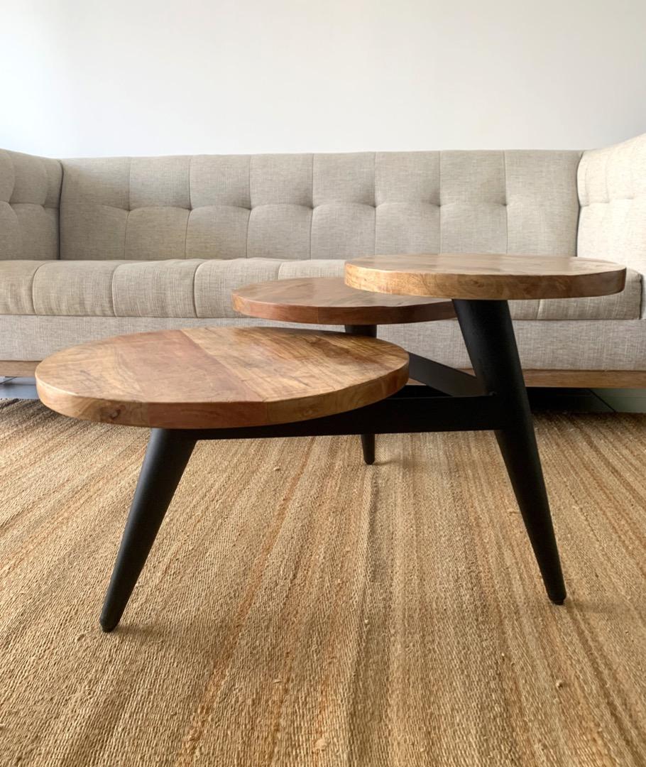 Wood And Metal Multi Level Coffee Table, Furniture & Home Living, Furniture, Tables & Sets on ...