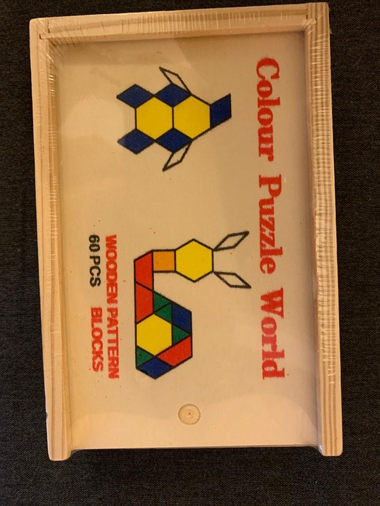 Wooden Pattern Blocks Puzzle, Hobbies & Toys, Toys & Games on Carousell