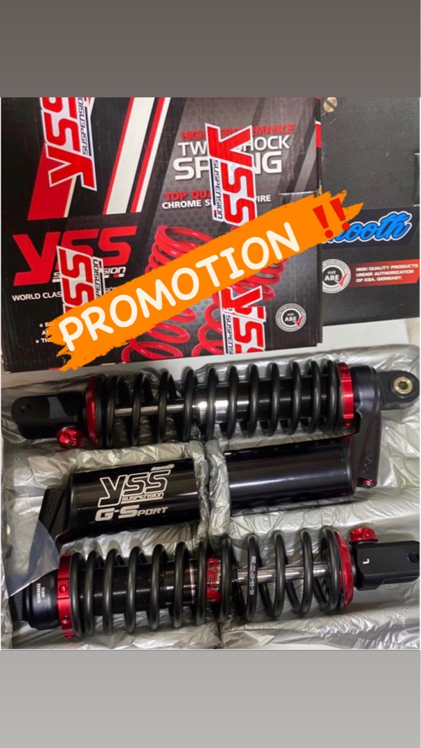 YSS G-SPORT BLACK-SERIES SHOCK ABSORBER WITH TWIN SHOCK SPRING FOR ...