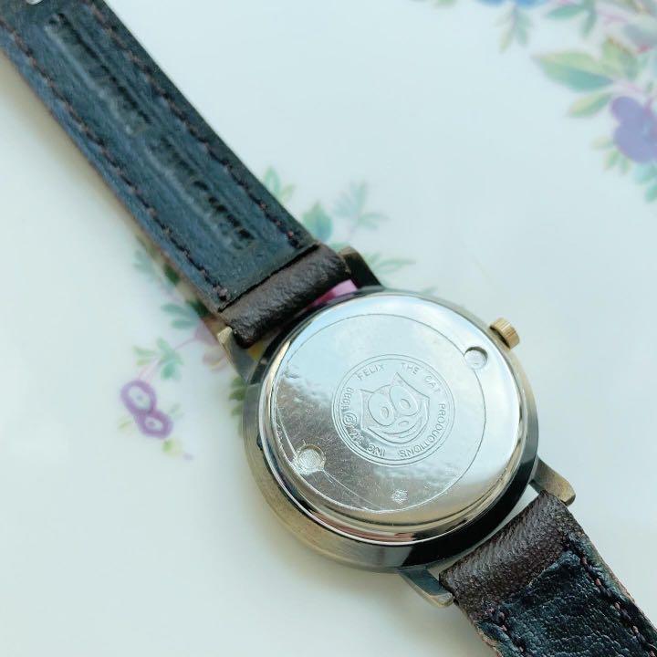 1989年 felix the cat vintage watch (連原裝鐵盒）, 名牌, 手錶 - Carousell