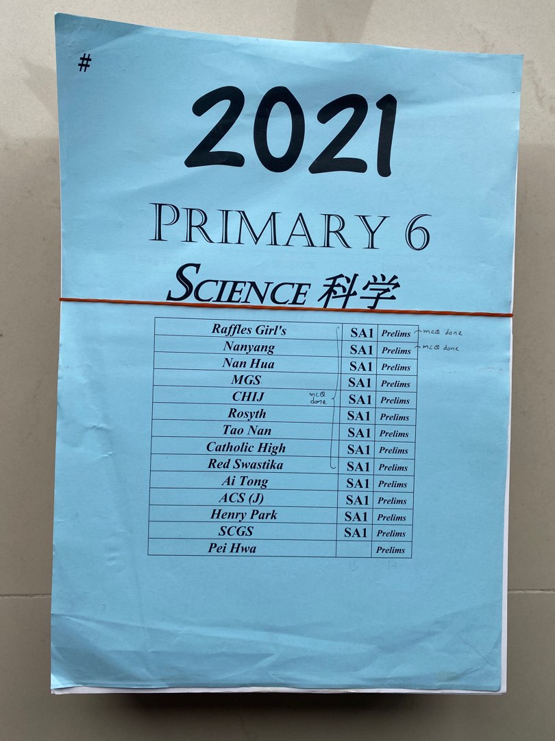 2021 Primary 6 Science Exam Papers, Hobbies & Toys, Books & Magazines ...