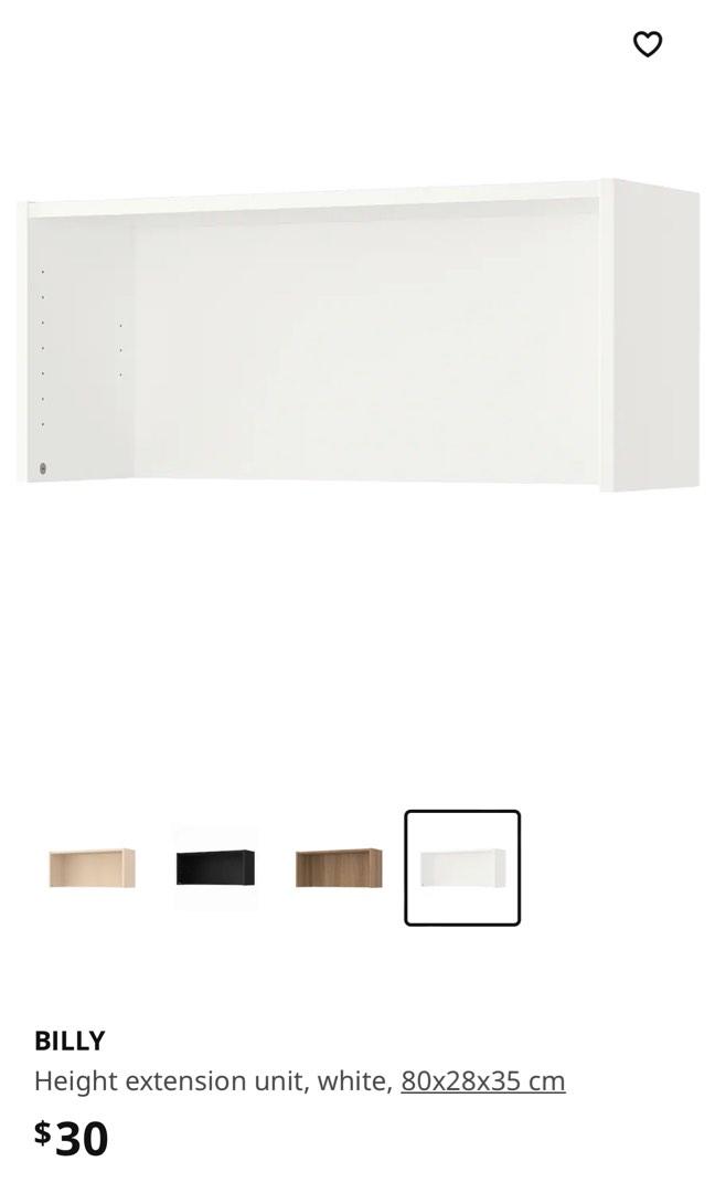 2 x IKEA brand new Billy bookcase height extension unit 80x28x35 White ...