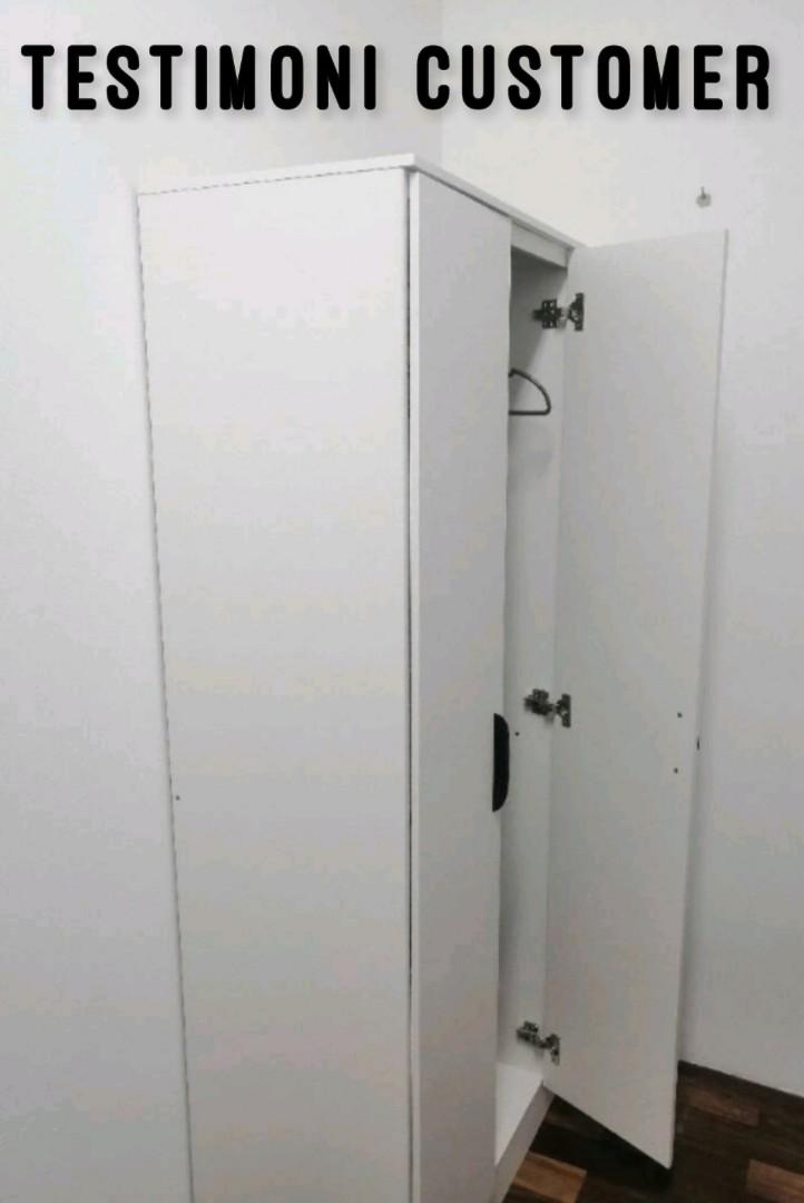 3 Door Wardrobes White Almari Kayu 3 Pintu Baharu, Furniture & Home ...