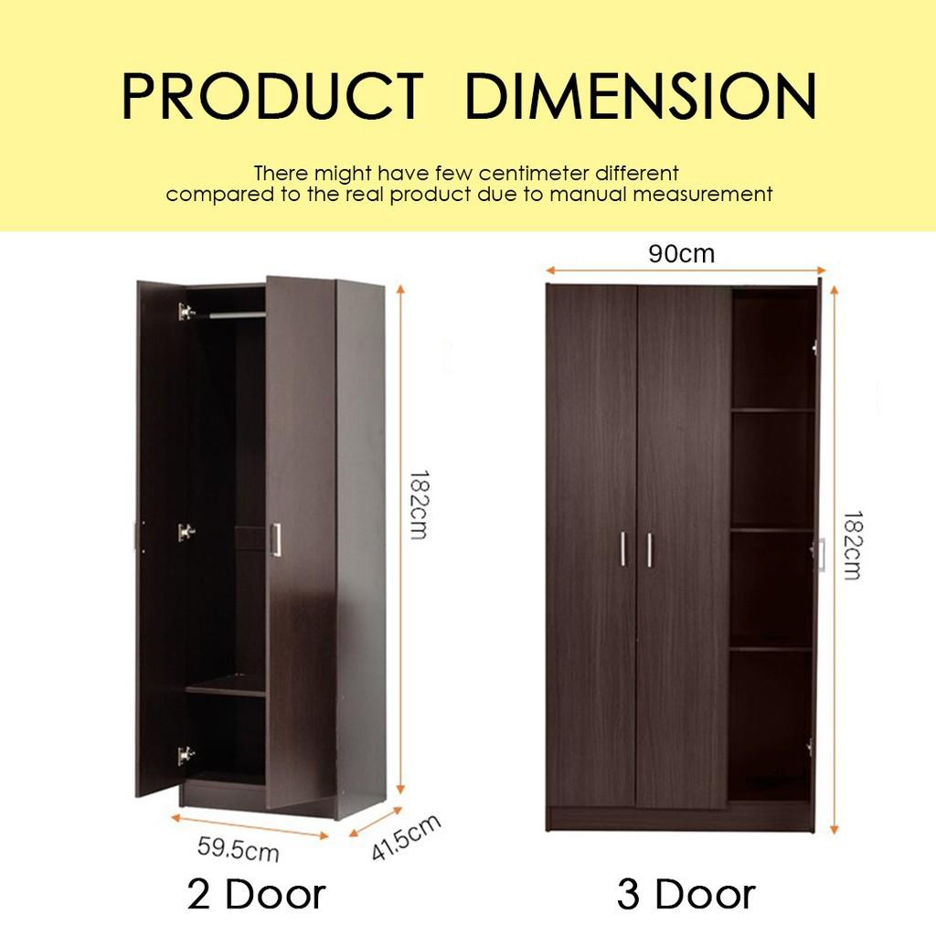 3 Door Wardrobes White Almari Kayu 3 Pintu Baharu, Furniture & Home ...