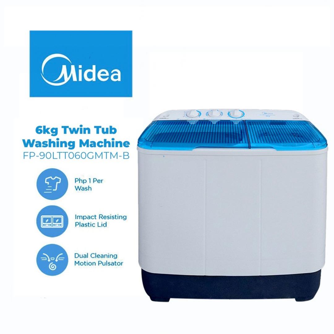 6.0 KG Twin Tub Washing Machine Dual Cleaning Motion (MIDEA), TV & Home ...