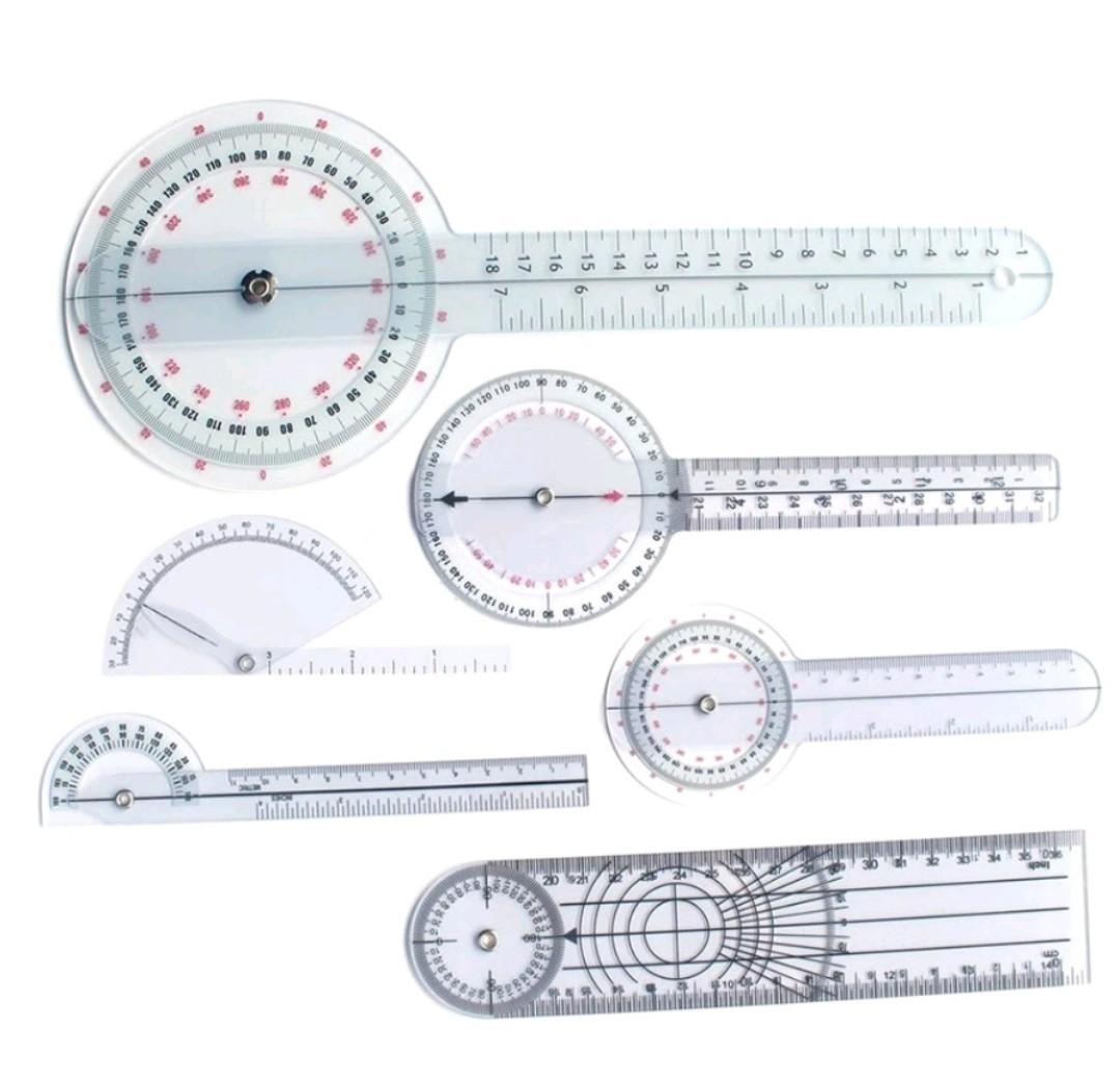 SET Spinal Finger Goniometer Protractors Useful Multi-Ruler Angle ...
