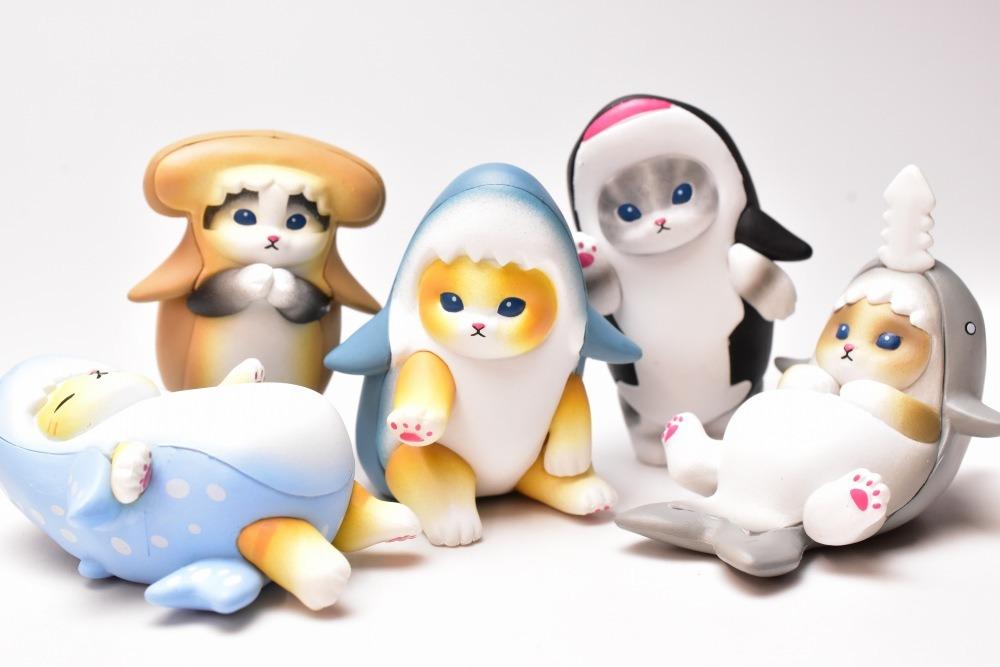 〘全套〙 Qualia Mofusand kawaii shark cat 鯊魚貓 猫 公仔 扭蛋 (全5種), 興趣及遊戲, 玩具 & 遊戲 ...
