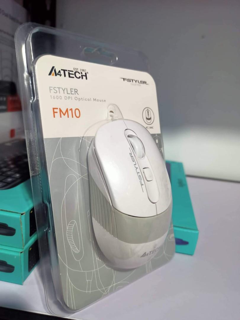 A4Tech Fstyler FM10 Wired Mouse USB White, Computers & Tech, Parts ...