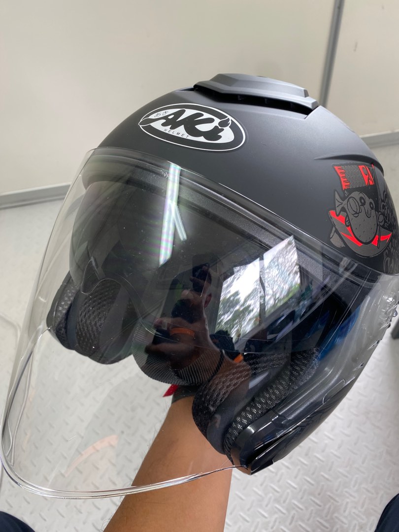 Aki Wave Helmet, Motorcycles, Motorcycle Accessories on Carousell