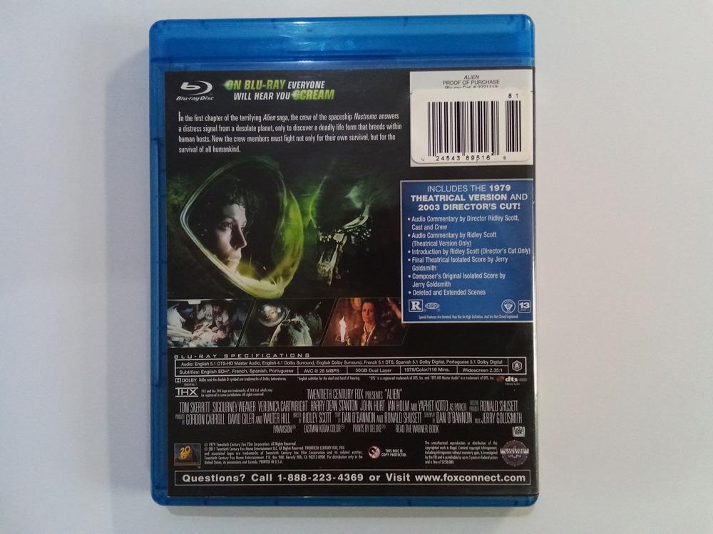 ALIEN (1979) BLU-RAY DVD (USED), Hobbies & Toys, Music & Media, CDs ...