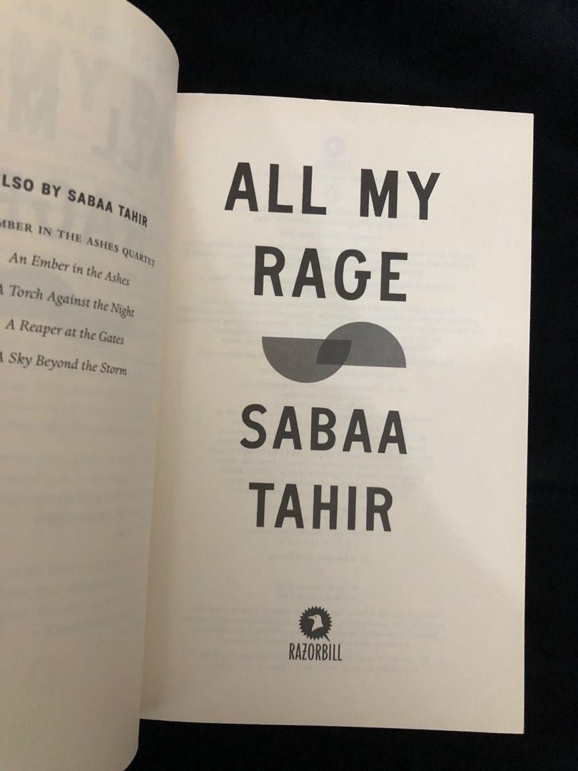 All My Rage by Sabaa Tahir, Hobbies & Toys, Books & Magazines, Fiction ...