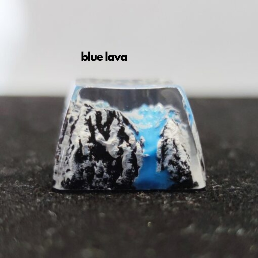 Artisan mountain keycaps for mechanical keyboard (blue lava), Computers ...