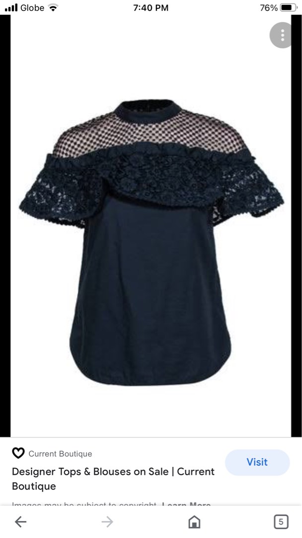 Authentic self portrait top, Women's Fashion, Tops, Blouses on Carousell