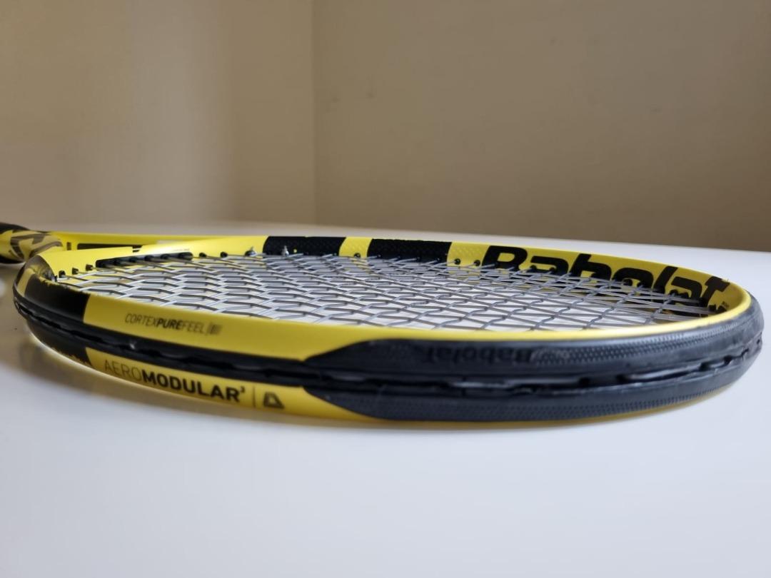 Babolat Pure Aero Tour Tennis Racquet - Strung with Luxilon Alu Power ...