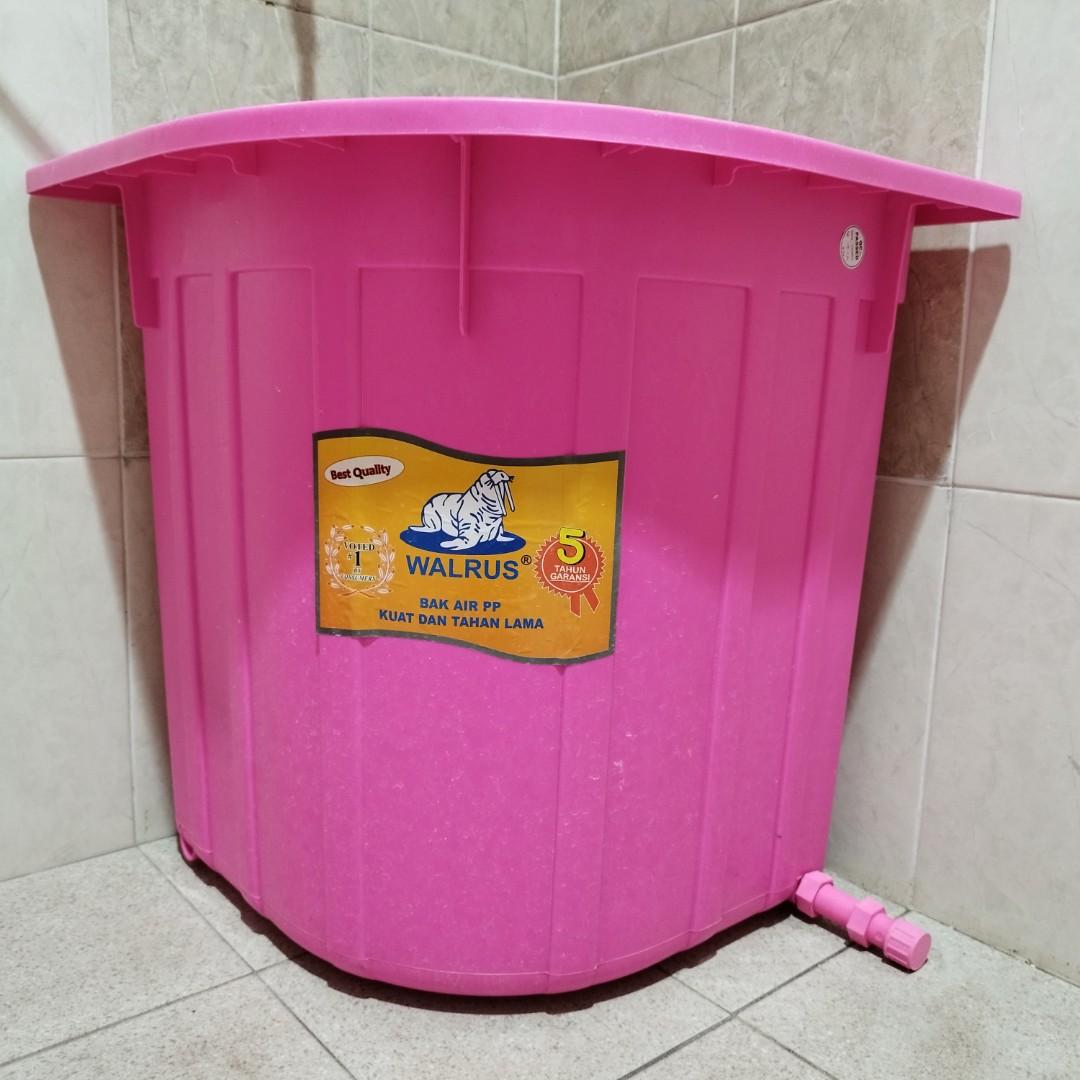 BAK AIR FULL SET TEBAL PANEL WALRUS WARNA PINK + GAYUNG, Perabotan ...