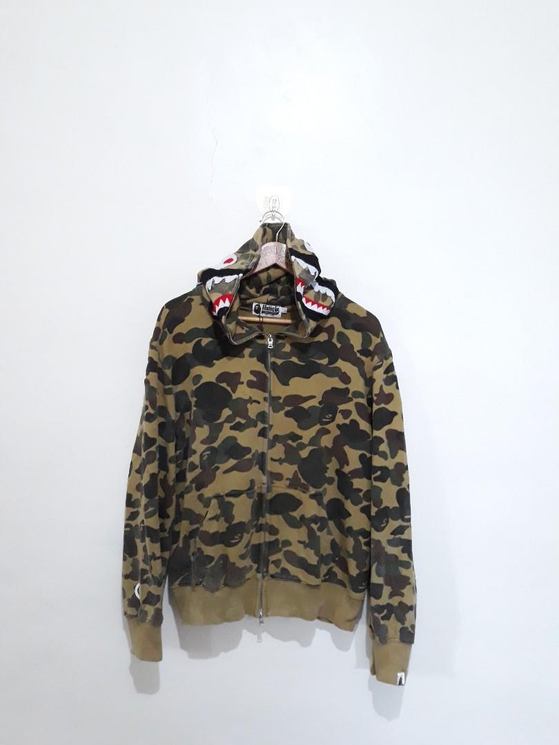 Bape Shark Camouflage Jacket, Men's Fashion, Tops & Sets, Hoodies on ...